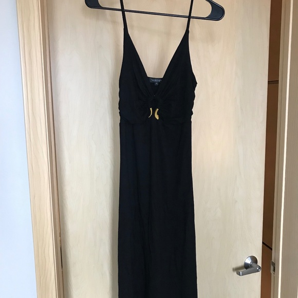Vertigo Paris | Dresses | Vertigo Paris Sexy Sleek Black Snake Midi ...
